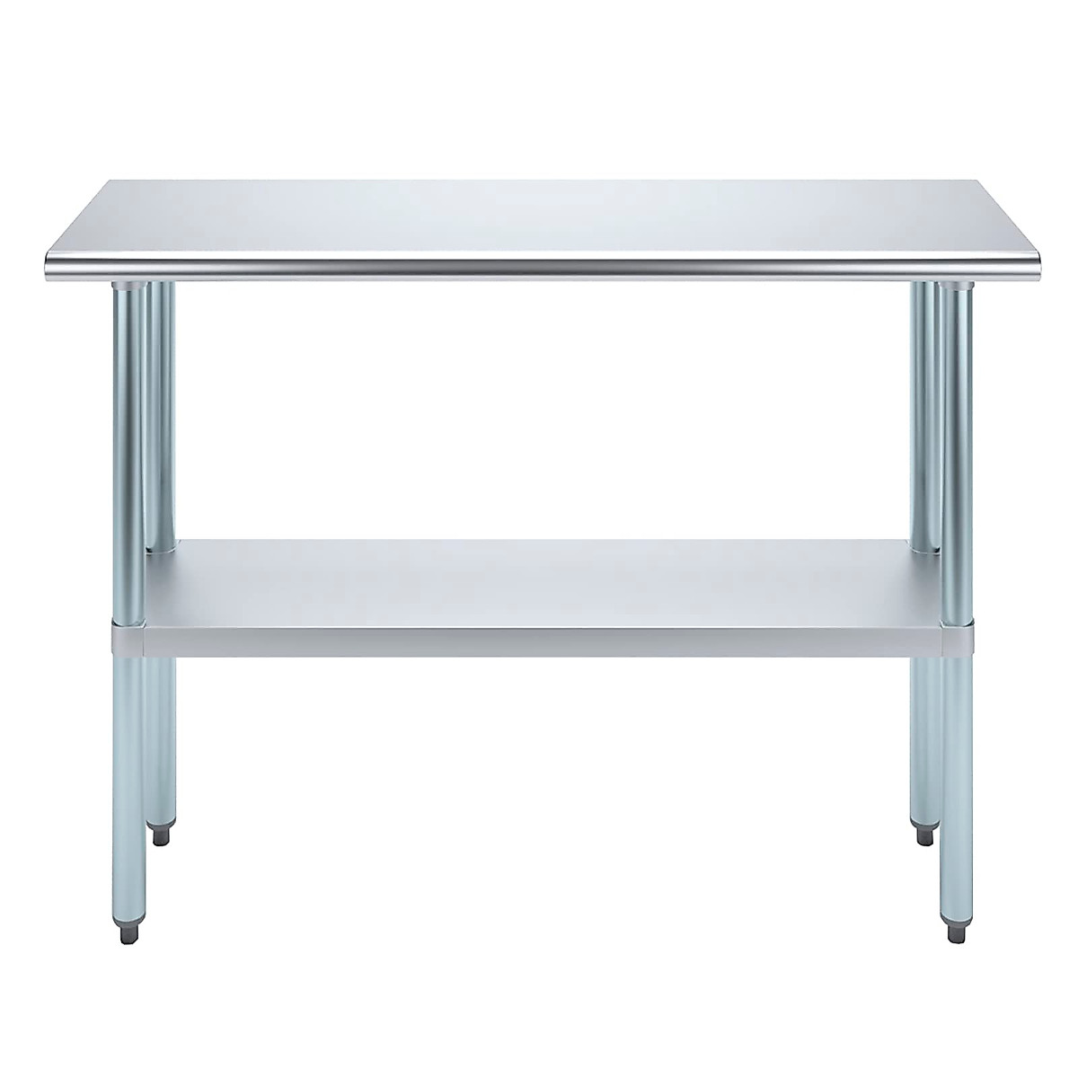 AmGood 14 in. x 48 in. Stainless Steel Work Table | Metal Kitchen Food Prep Table | NSF