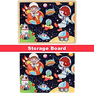 6 Pack Wooden Puzzles for Kids Ages 4-8 Jigsaw Puzzles Preschool Learning Educational Toys for Toddlers Boys Girls