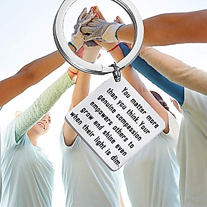 AKTAP Social Worker Gifts Social Worker Jewelry You Matter More Than You Think Thank You Key Chain Gift for Social Worker Volunteer Employee (Keychain)