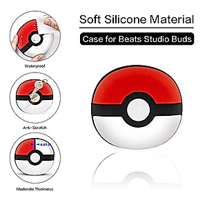 [2 Pack] TOLUOHU Case for Samsung Galaxy Buds 2(2021)/Galaxy Buds Live(2020)/Galaxy Buds Pro(2021),3D Cute Cartoon Kawaii Funny Fashion Shockproof Soft Silicone Cover with Keychain(Cute Ball+PS5)