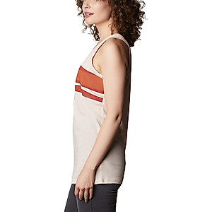 Columbia Women's Daisy Days Graphic Tank, Peach Quartz Heather/Flowshine, X-Large