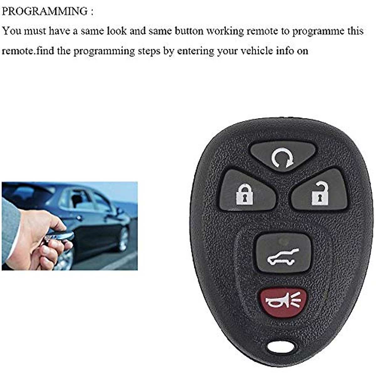 BESTHA Key Fob Keyless Entry Remote OUC60270 OUC60221 15913415 for Chevrolet Suburban Tahoe Traverse GMC Acadia Yukon Saturn Outlook Cadillac Escalade SRX Buick Enclave
