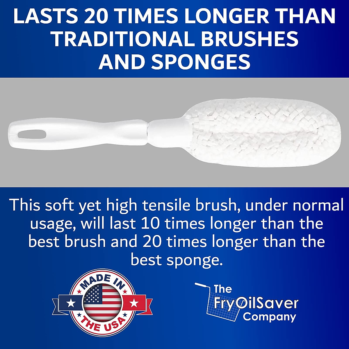 Flute and Stemware Wine Glass Cleaning Brush, Non-Scratch Soft Foam Bristles & Dishwasher Safe, Glass Cleaner Brush for Crystal Glasses, Champagne Glass Bottle, Mugs & Tumblers by FryOilSaver Co. B61C