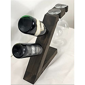 DOUBA Desktop Wine Rack Bracket Wine Cabinet Wine Display Decorative Wine Rack Walnut Wine Rack Wine Set