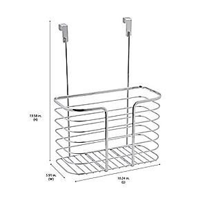 Kitchen Details 1 Tier Over the Cabinet Organizer | Single Basket | Door Hanging Storage | Bathroom | Kitchen | Chrome