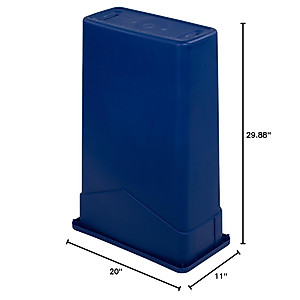 CFS 34202314 TrimLine Rectangle Waste Container Trash Can Only, 23 Gallon, Blue