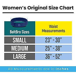 BeltBro Women's Blue 2-Medium No Buckle Elastic Belt — Fits 1 Inch Belt Loops, Comfortable and Easy To Use