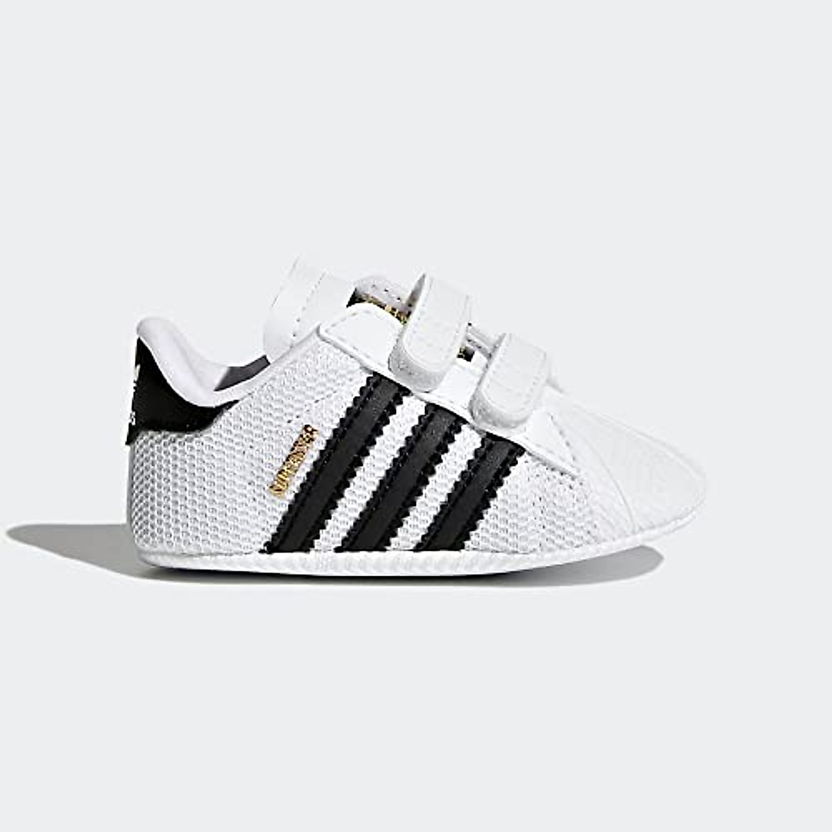 adidas Originals unisex child Superstar Sneaker, Core White/Black/White, 4 Toddler US