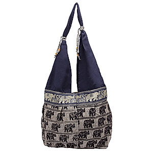 Rastogi Handicrafts Women's Casual Dainty Shoulder-Handbags, Black, Medium