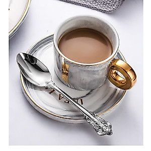 Silver Flatware Silverware Set for 6, Royal 18/10 Stainless Steel Tableware Cutlery Set Luxury Antique with 24 Pieces Dinnerware Set Restaurant Hotel Family Gatherings & Daily Use