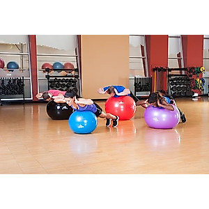 Black Mountain Products 2000-Pound Static Strength Exercise Stability Ball with Pump, Purple, 85cm