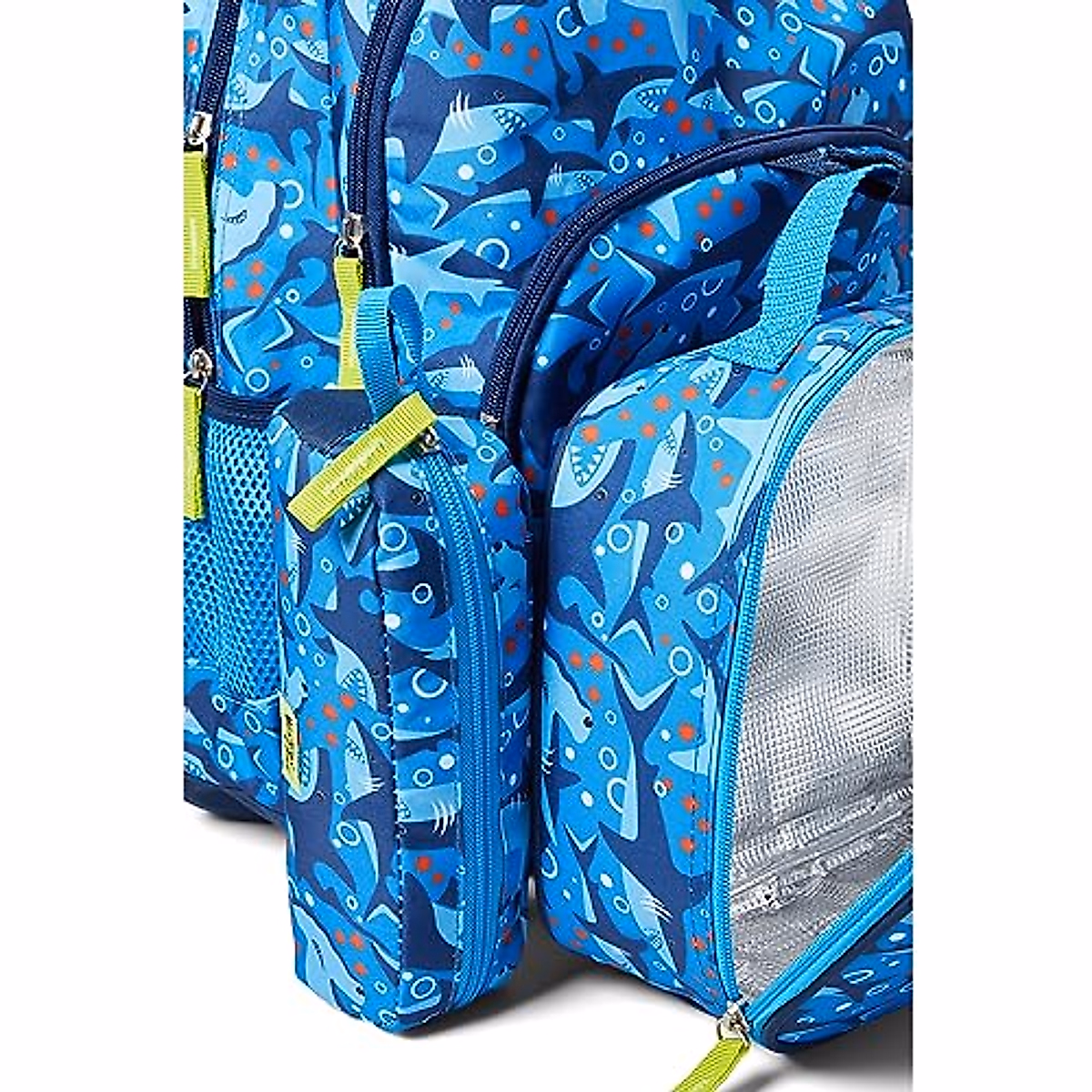 Western Chief Multi Compartment Backpack Bundle w/Lunch Box & Pencil Pouch Sharks One Size