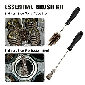 ZUDKSUY Injector Sleeve Cup Hole Seat Cleaning Brush Kit Car Wash Brush Fuel Injector Cleaner Compatible with 7.3L 6.0L 6.4L 6.7L 1994-2018, 3126 C7 C9, Replace AP0084 AP0085 3252
