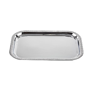 Tablecraft 18-1/2" x 12-1/2" Rectangular Chrome Plated Serving Tray