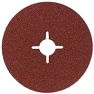 Bosch 2609256248 Fibre Sanding Disc Set for Angle Grinder Clamped for Wood and Metal 115 mm Disc, 22 mm Bore, 12 Pieces Mixed Grit
