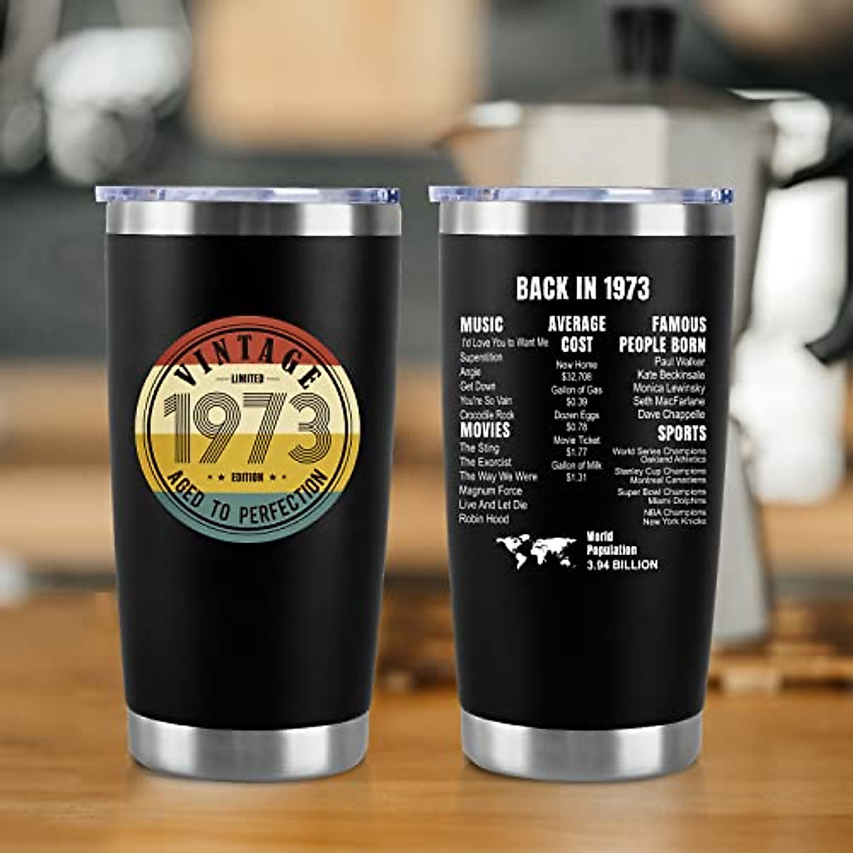 50th Birthday Gifts for Men, Funny 1973 50 Year Old Gifts for Men Women 50th Birthday Decorations Men Women Unique Christmas Fathers Valentines Gifts for Husband Dad Wife - 20 OZ Tumbler