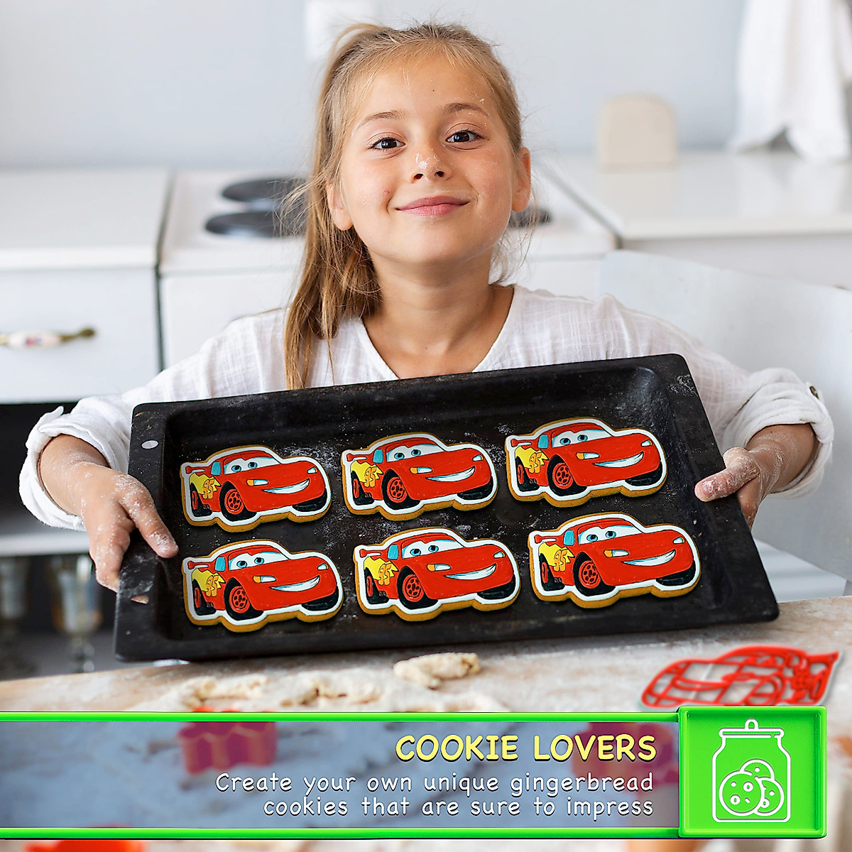 Cookie Cutter by 3DForme, Makvin Cake Fondant Frame Mold for Buscuit