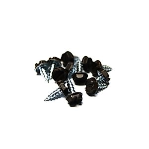 (100) 6 x 3/8 Slotted Hex Head Sheet Metal Screws (Royal Brown)