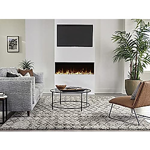 Touchstone Sideline Infinity 3-Sided Smart 50-inch WiFi-Enabled Electric Fireplace - 80045 - Built-in - 60 Color Combinations - 1500/750 Watt Heater (68-88°F Thermostat) - Black - Log & Crystals