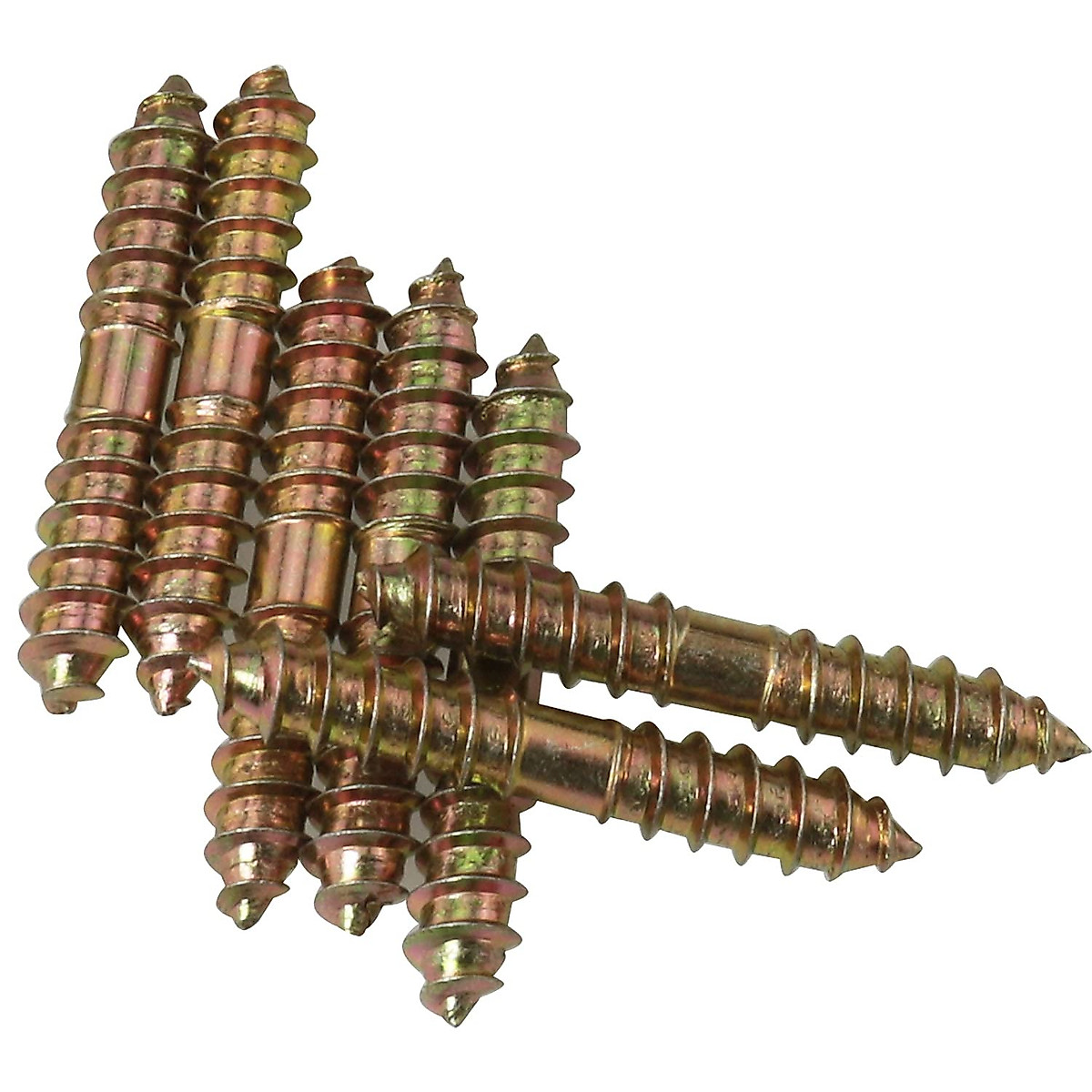 E-outstanding 20Pcs Double Ended Wood Woodworking Furniture Screw Dowel Furniture Connecting Fixing Dowel Screws, M6x40mm