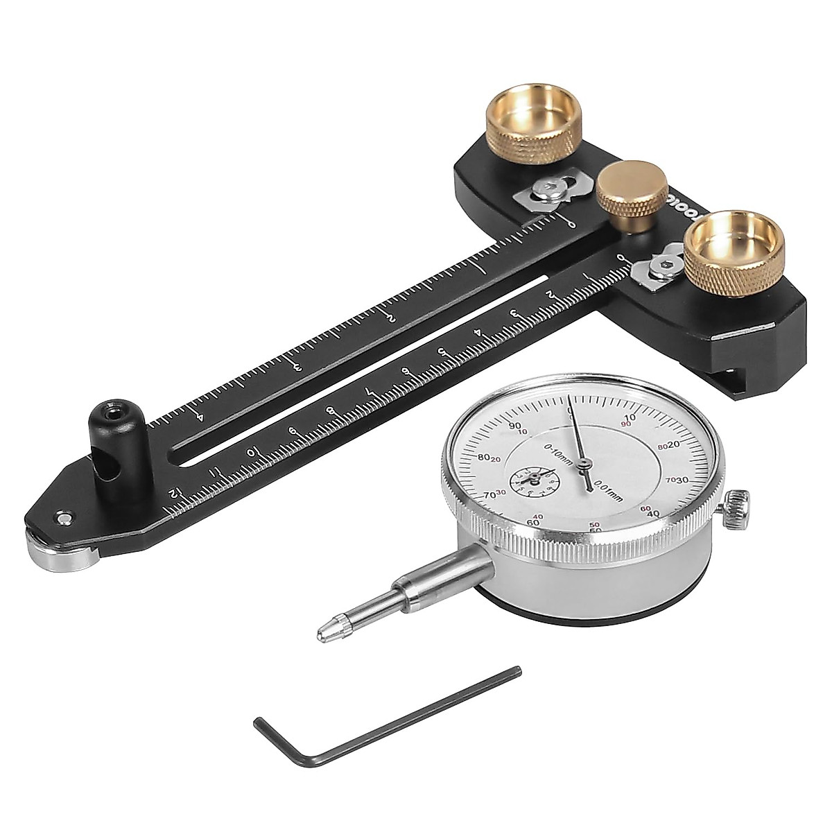 TOOLCOOL Table Saw Alignment Gauge Calibrator Dial Indicator Thin Rip Jig Table Saw Jig Guide Woodworking Tool Table Saw Accessories for Repeat Narrow Strip Cuts