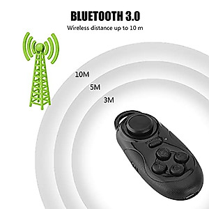DAUERHAFT Mini Wireless Remote Gamepad,Wireless Bluetooth Gamepad Selfie Timer Joystick,Plug and Play Mobile Phone Selfie Timer Remote Controller,for Mobile Phone and Tablet PC, TV Box, PC
