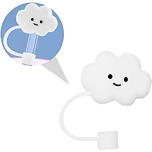 2Pcs Straw Tips Cover Straw Covers Cap for Reusable Straws Cloud Shape Straw Protector