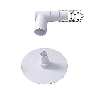 ATIE Pool Skimmer Skim Vacuum Plate with 90 Degree Elbow 8929 Compatible with Swimline HydroTools Vacuum Adapter Plate w/Elbow 8929