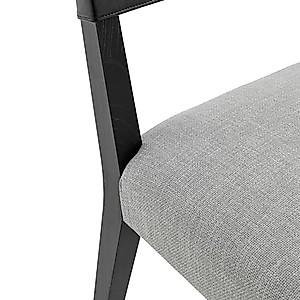 New Pacific Direct Kylo Dining Side Chair, Black/Meridien Gray