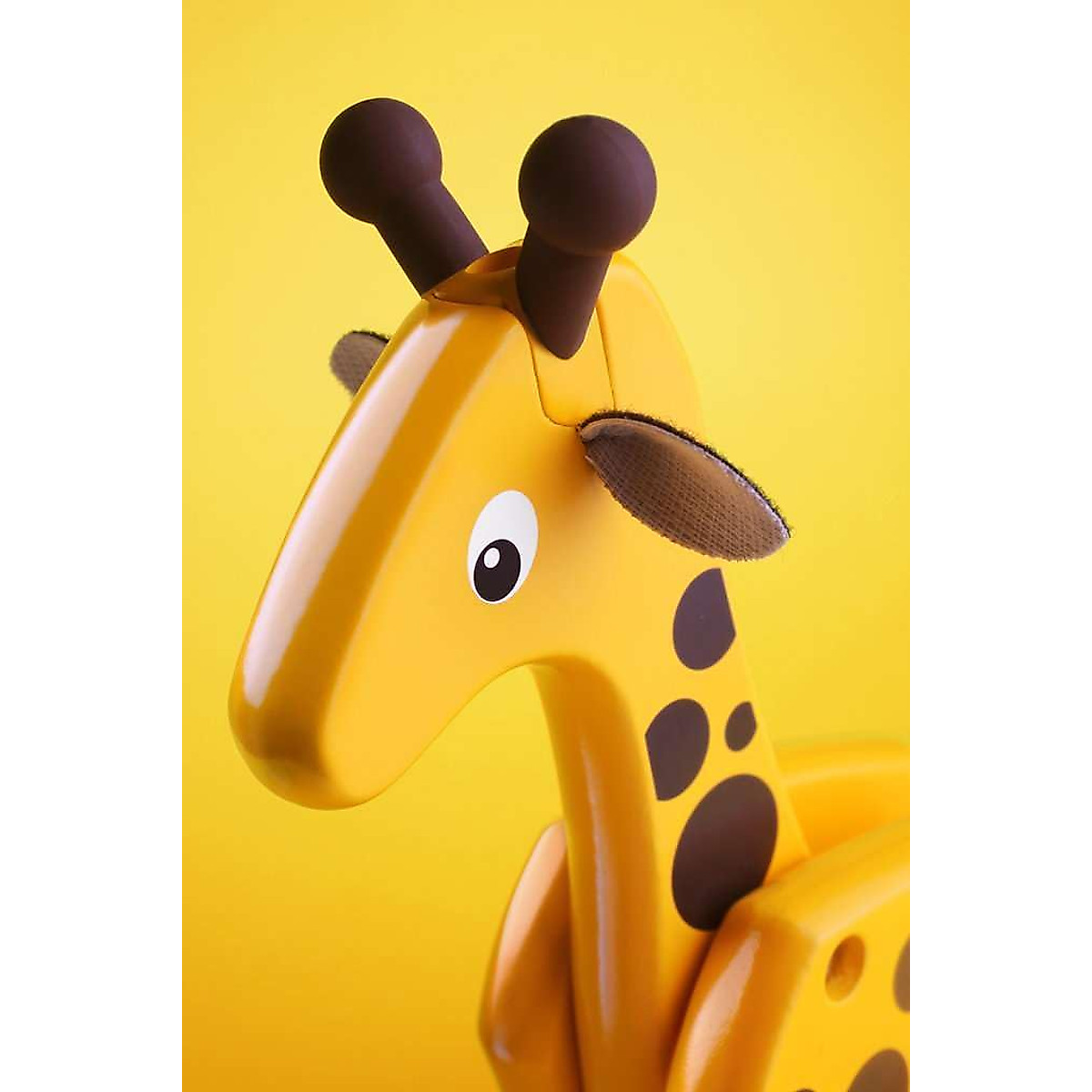 BRIO 30200 Infant & Toddler - Pull Along Giraffe Wood Baby Toy with Bobbing Head for Kids Ages 1 and up, Yellow/Brown