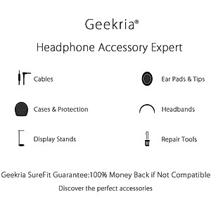 Geekria 2 Pairs Knit Headphones Ear Covers, Washable &amp; Stretchable Sanitary Earcup Protectors for Over-Ear Headset Ear Pads, Sweat Cover for Warm &amp; Comfort (Size M/Black)