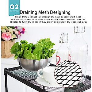 OVICAR 3-Tier Wire Storage Shelves, Adjustable Shelving Units with Wheels, Steel Metal Storage Rack for Kitchen Pantry Closet Bathroom Laundry, Durable Organizer Garage Tool Storage Shelf