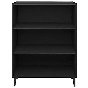 MBFLUUML Wine Cabinet Shoe Cabinet Sideboard Black 27.4"x12.8"x35.4" Engineered Wood for Dining Room, Living Room, Bedroom