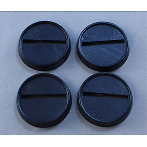 1in Round Plastic Miniature Gaming Base with Slot (Pack of 18) Reaper Miniatures