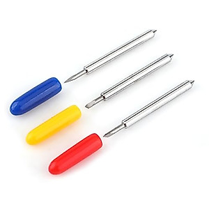 15pcs High Hardness Tungsten Carbide Cutter Blades 30/45/60 Degree for Roland Standard with Caps 1.9mm Shaft Diameter