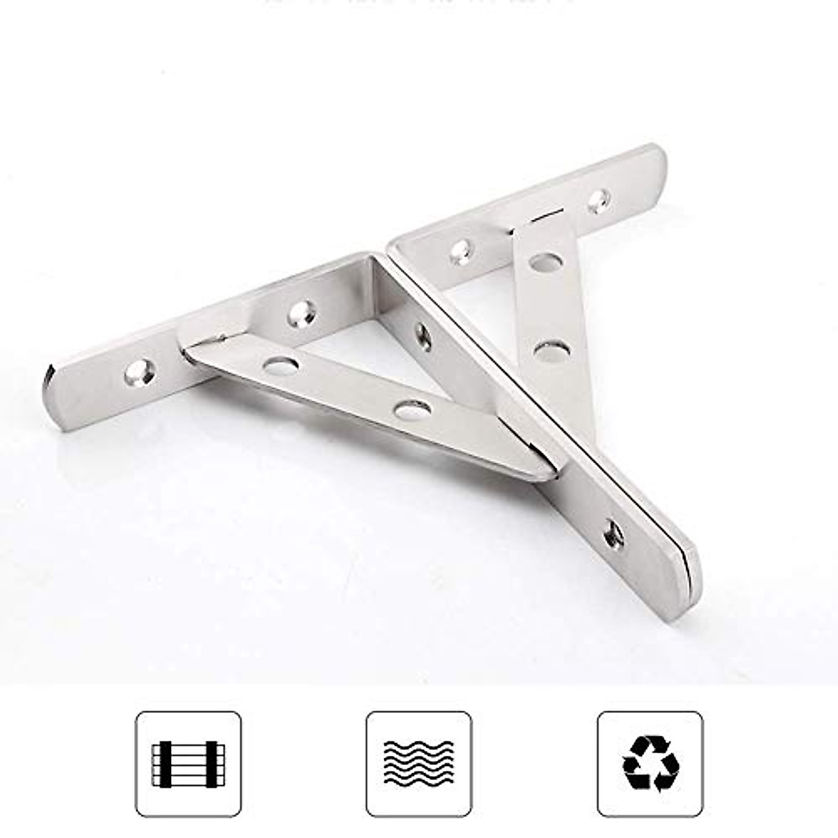 PIBM Stylish Simplicity Shelf Wall Mounted Floating Rack Shelves Stainless Steel Solid Wood Tripod Widening Thicken Small Items Storage,8 Sizes, a , 80x30x15cm