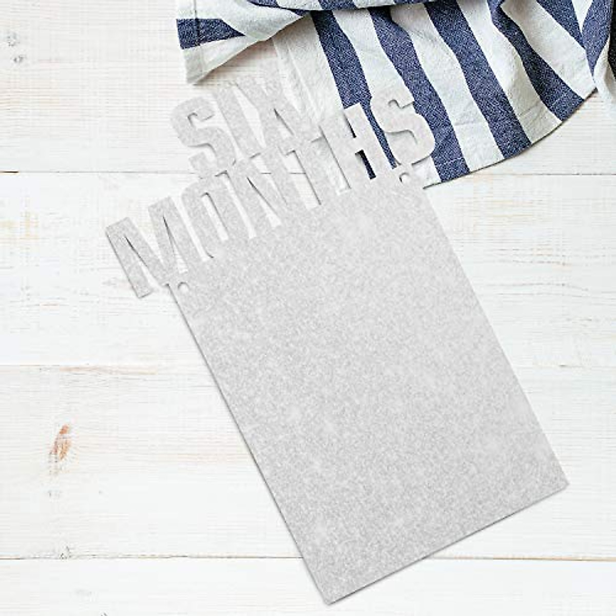 1st Birthday Baby Photo Banner - Perfect 1-12 Month Photo Prop Garland Bunting Baby Shower Party Decoration Glitter Silver