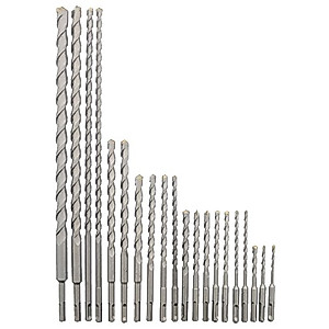 Erie Tools 20 Piece SDS Rotary Hammer Concrete Masonry Carbide Tipped Drill Bit Set fit Milwaukee Hilti Bosch