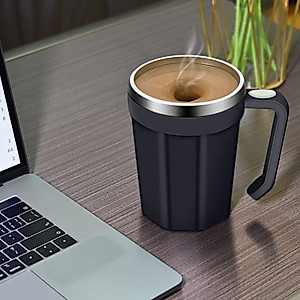 LeadYuantop Self Stirring Coffee Mug, 18 oz Automatic Magnetic Electric Mixing Cup Stainless Steel Travel Cup for Coffee, Chocolate, Milk, Tea, Office, Home, Kitchen (Deep Navy)