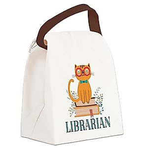 CafePress Librarian Or Library Volunteere Canvas Lunch Bag with Strap Handle