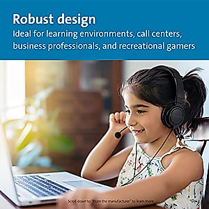 Kensington Hi-Fi USB Headphones with Mic & Volume Control Button (K33065WW)