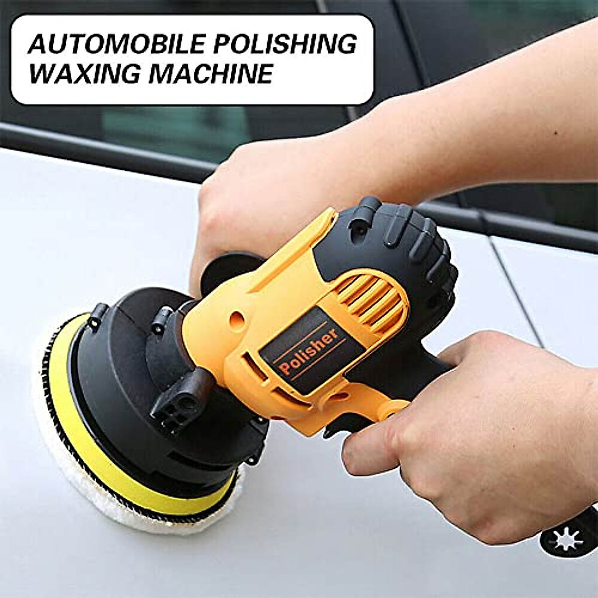 Car Buffer Polisher Kit,5'' Portable Polishing Machine Kit for Car Detailing,700W Car Polisher Buffer Sander Polishing Machine Kit with Detachable Polishing Pad for Buffing Car,Wood,Metal,Furniture