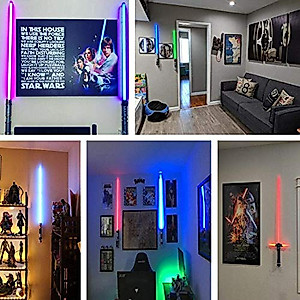 Pmsanzay Clear Light Saber Wall Mount Wall Rack Wall Holder Wall Display Rack - Easy to Install - Gives That Floating Effect - Used in Both Commercial and Residential Settings. - No Lightsaber