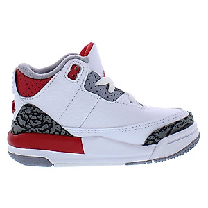 Jordan Baby Boy's 3 Retro (Infant/Toddler) White/Fire Red/Black/Cement Grey 5 Toddler M