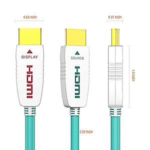 RUIPRO 8K Fiber Optic HDMI Cable 50 Feet 48Gbps 8K60Hz 4K120Hz Dynamic HDR eARC HDCP2.2/2.3 for RTX4080/4090/3080/3090, Xbox S/X, PS5/4, AVR, Projector, LG/Samsung/Sony TV