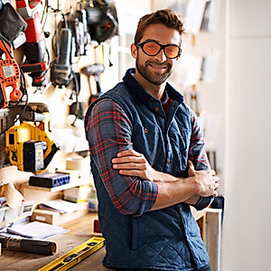 Professional UV Light Safety Glasses for 90nm-490nm wavelength UV lamps, UVC protective glasses, blocking blue light , Anti-Fatigue Anti Glare, shatterproof, anti-scratch and anti-fog, orange lenses