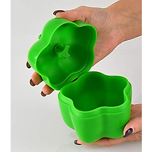 HOME-X Green Bell Pepper Holder, Vegetable Keeper, Food Saver, Useful Kitchen Gadgets