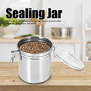 Transparent stainless steel metal lid storage container, rust-proof storage container for the kitchen at home(12.5 * 13)