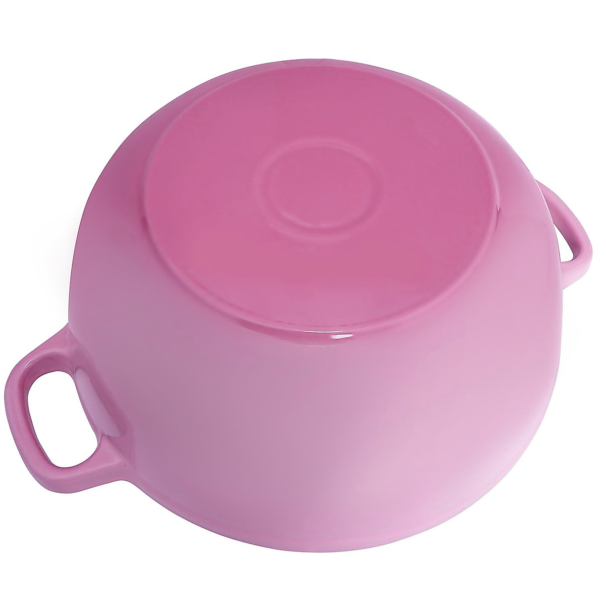 Flavehc Dutch Oven Pot with Lid 4.8 qt Cast Iron Dutch Oven for Bread Baking Pink Enameled Cast Iron Dutch Oven with Handels