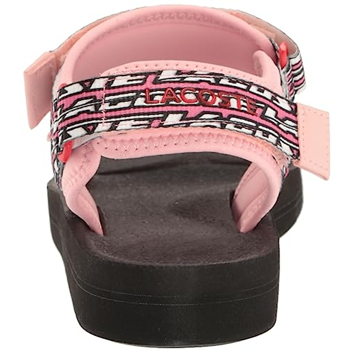 Lacoste Women's Suruga Sandal, Light Pink/Black, 7